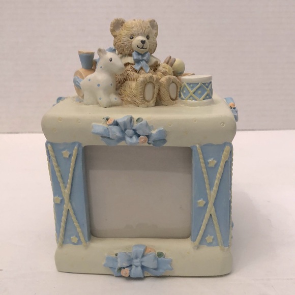 Other | Resin Baby Boy Photo Cube With Tebby Bear Drum And Friends ...